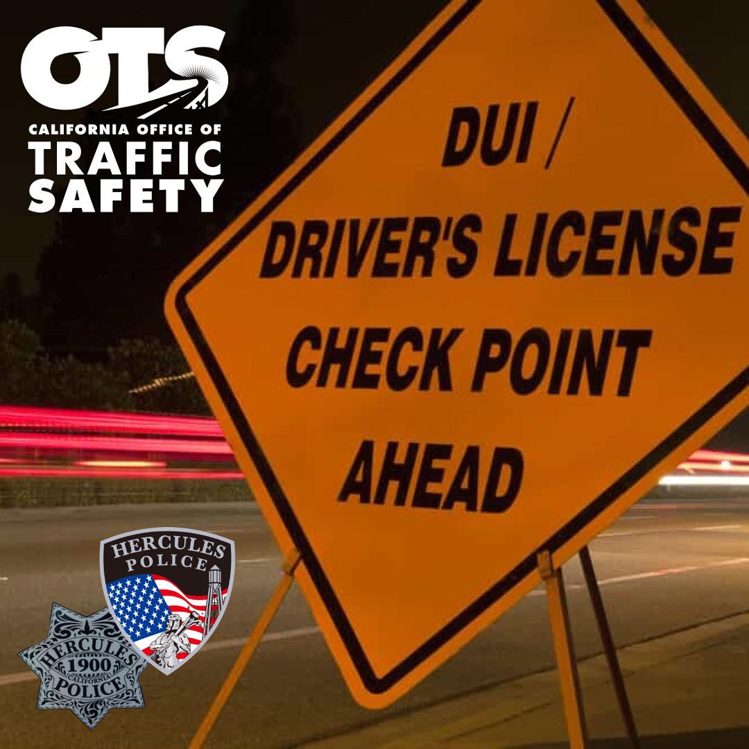 Hercules police announce DUI checkpoint - Richmond Standard